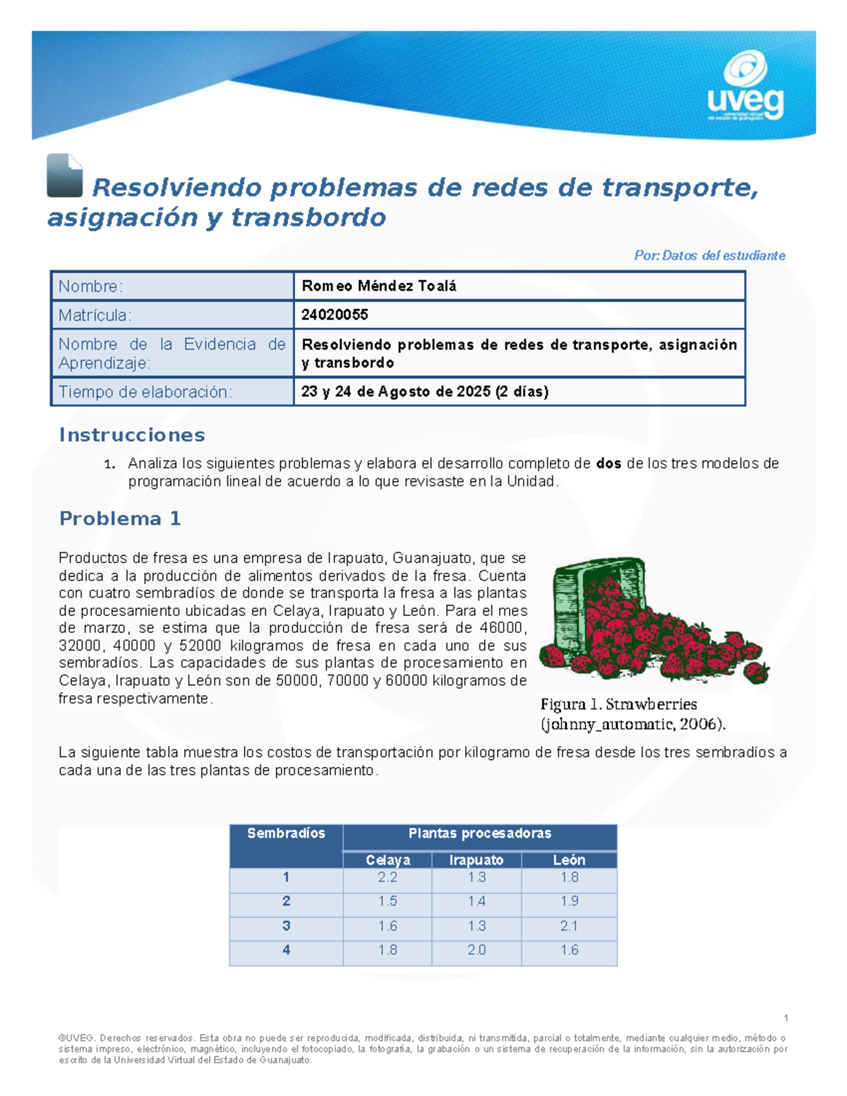 Modelos de Programación Lineal en Redes de Transporte - EA5 - Studocu