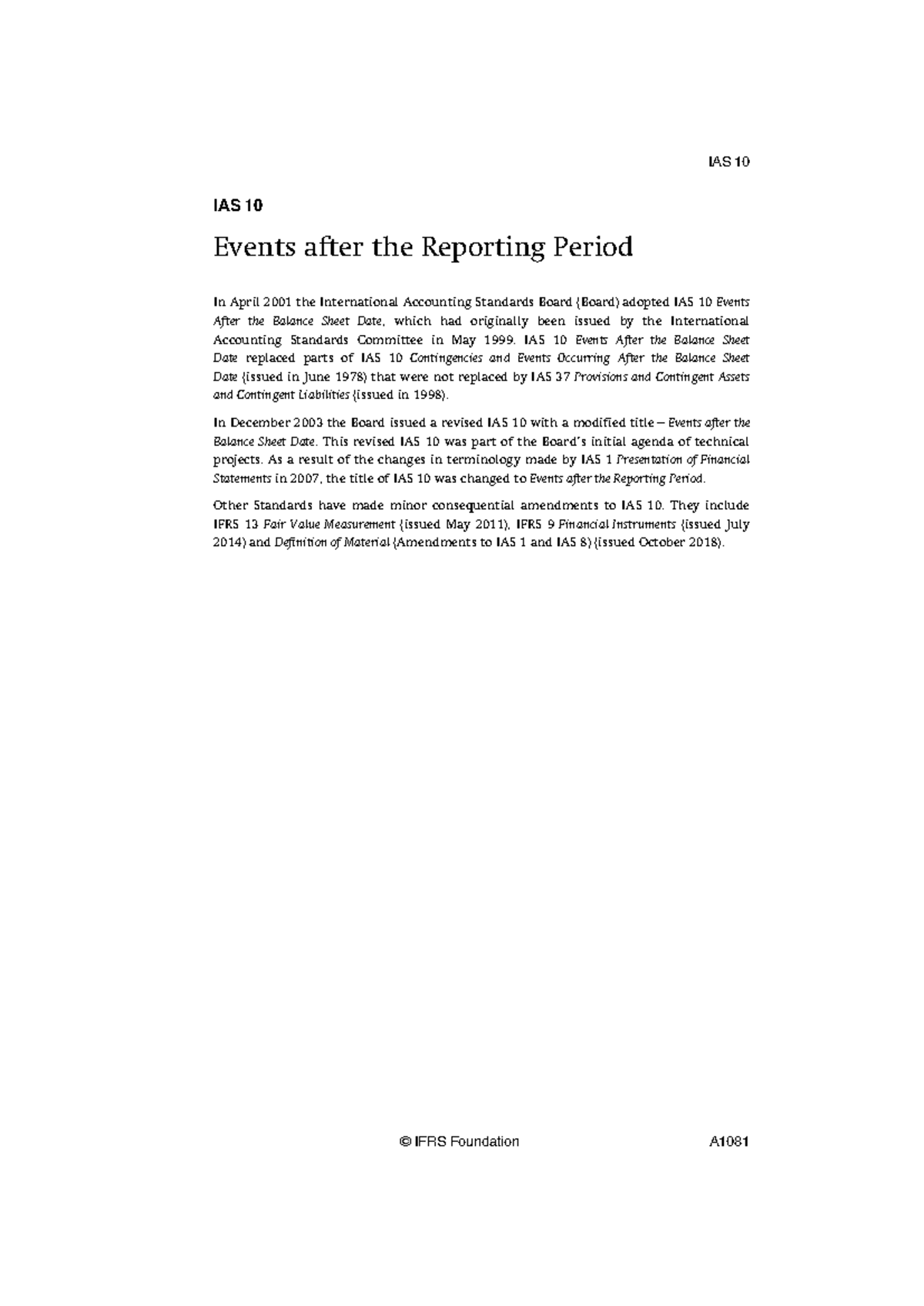 IAS 10 Events After the Reporting Period: Key Insights and Updates ...