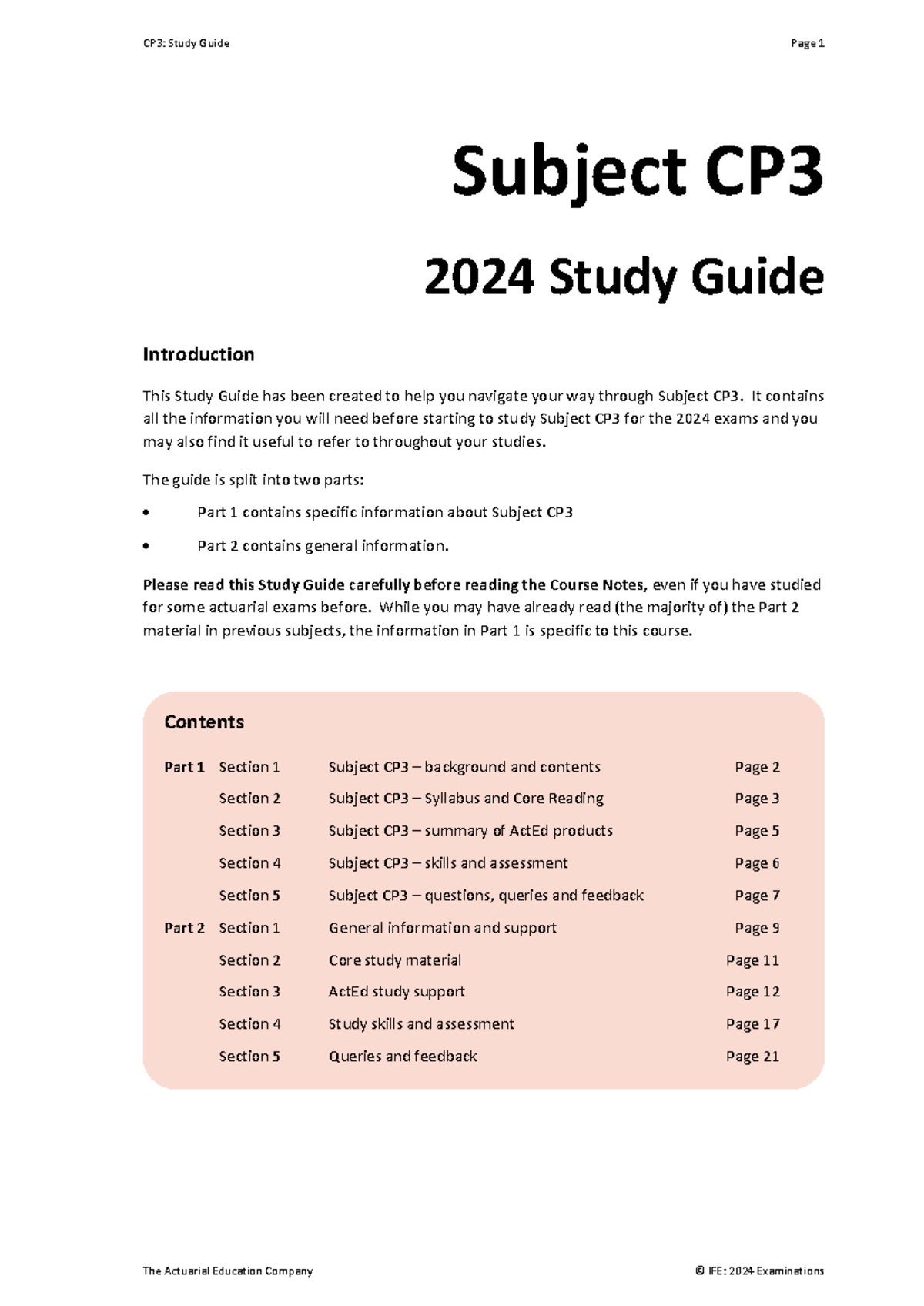 CP3 Study Guide 2024: Comprehensive Exam Preparation for CP3 - Studocu