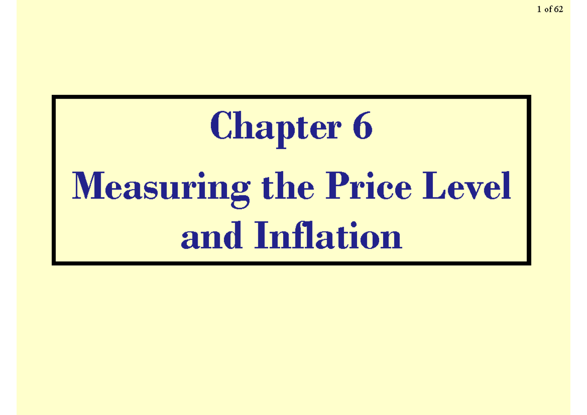 Chapter 6: Measuring Price Level & Inflation (ECO 101) - Studocu