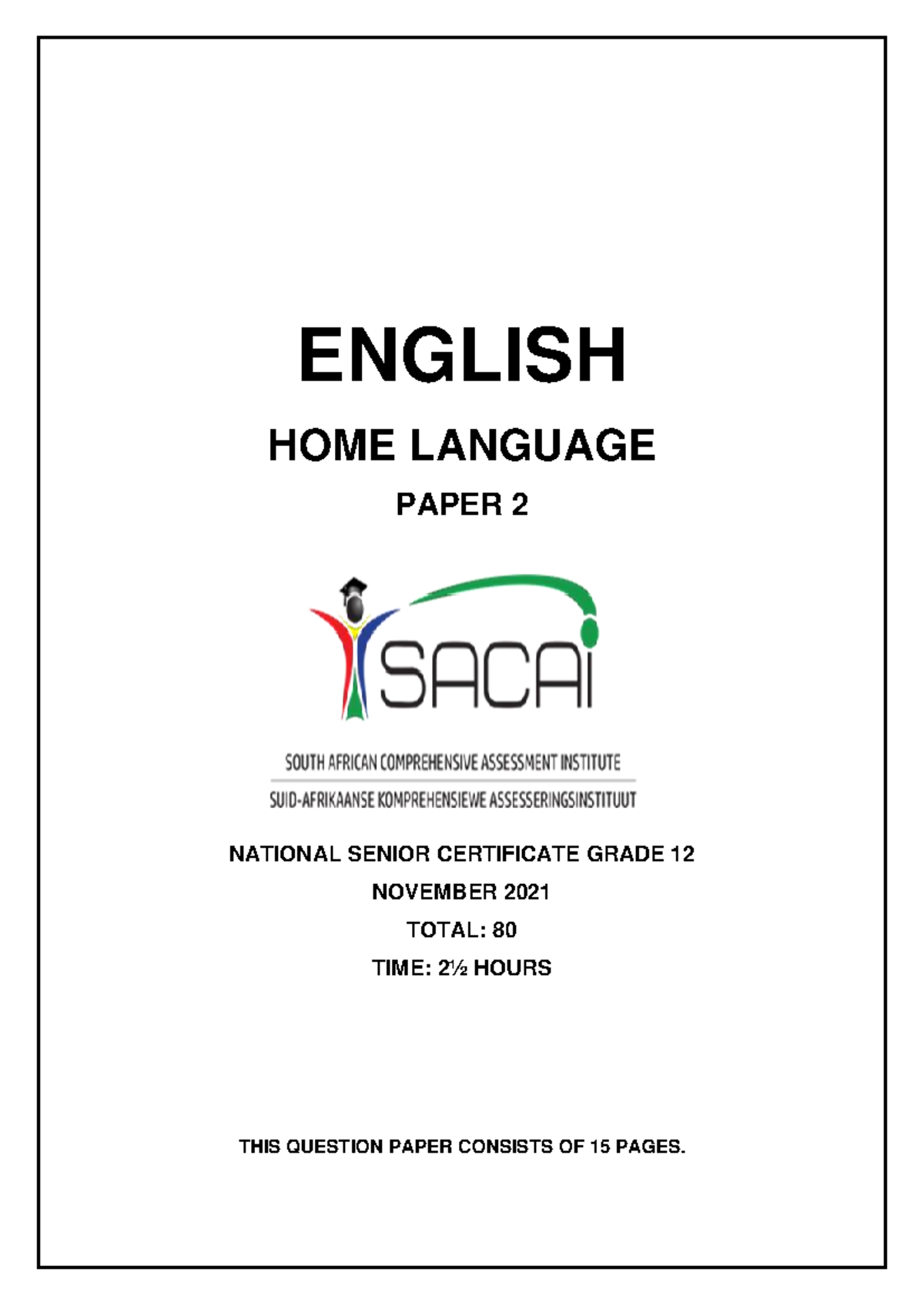 Gr12 SACAI English HL Paper 2 Final 2021 - Diamond Boy & Pygmalion ...