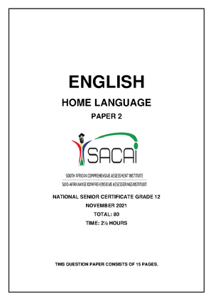English Home Language-Paper 3-Creative writing - English Home Language ...
