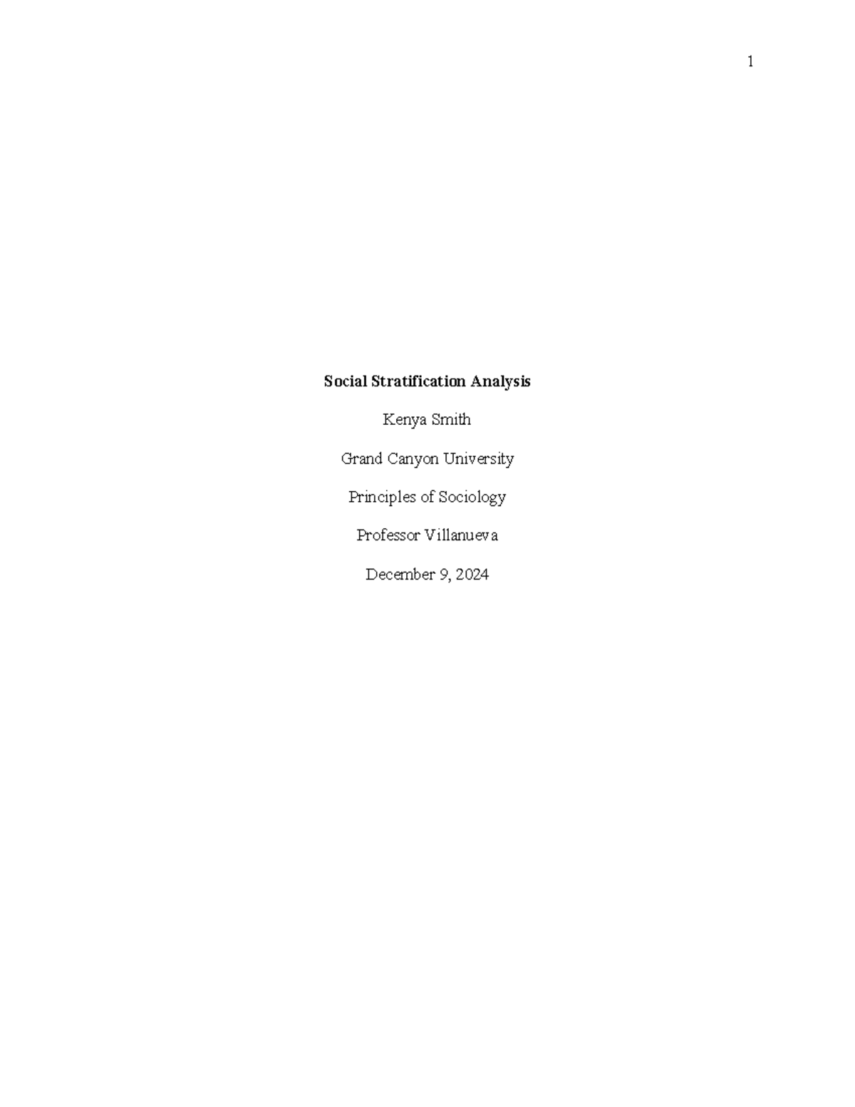 Social Stratification Analysis - Social stratification is categorized ...