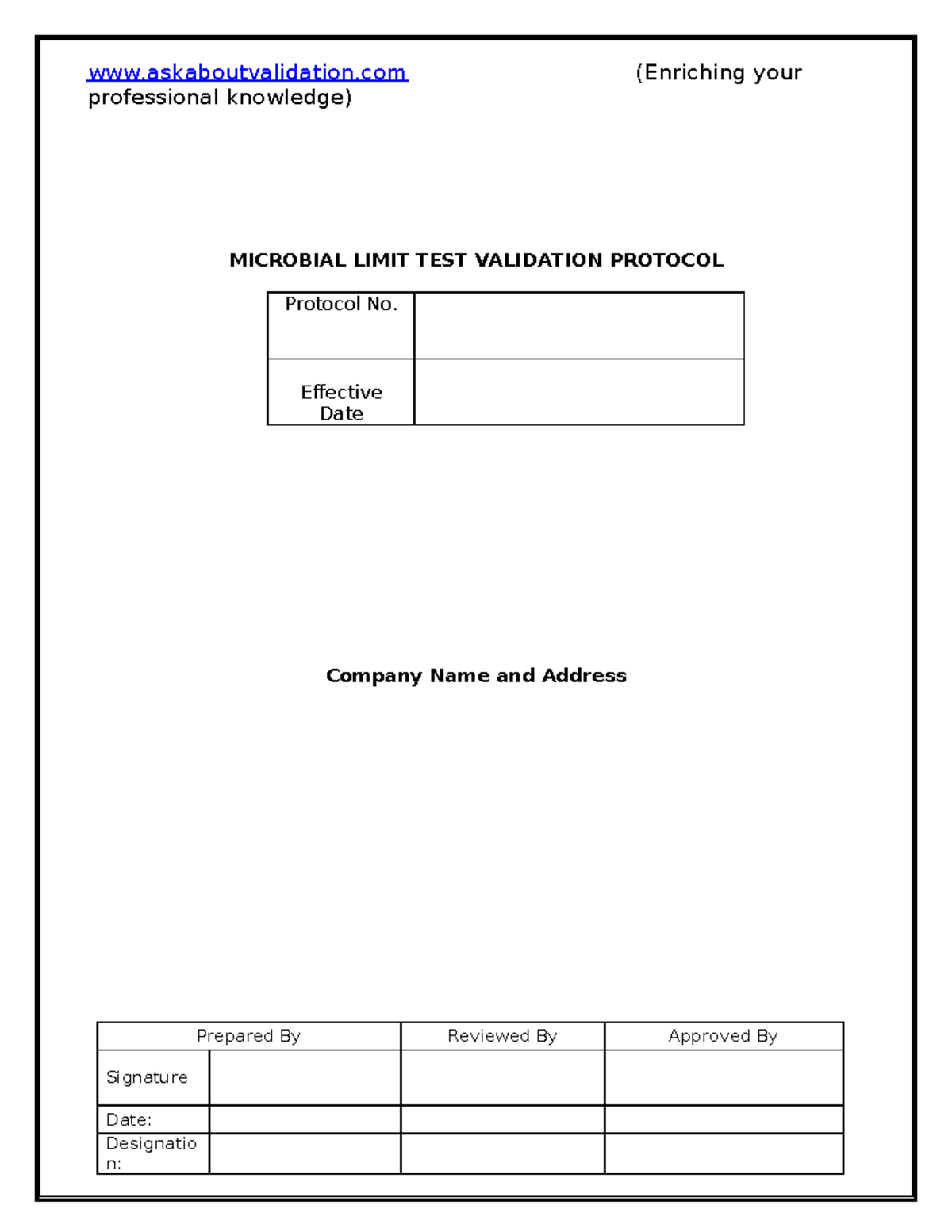 Microbial Limit Test Validation Protocol - Comprehensive Guide - Studocu