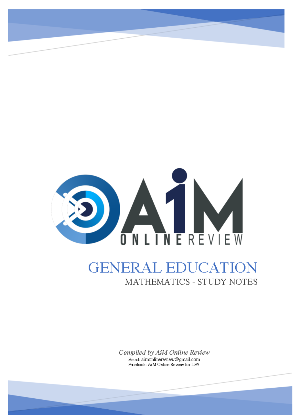 General Education - Mathematics - GENERAL EDUCATION MATHEMATICS - STUDY ...