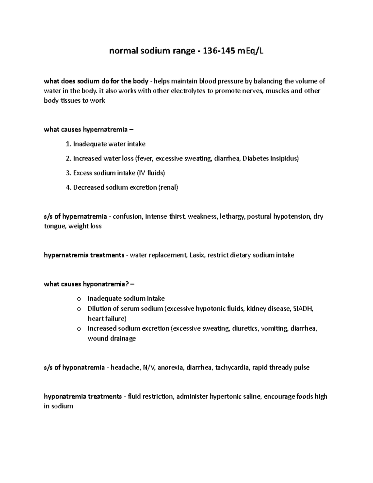 PCC unit 3 study guide - TPN, intake and output, fluid balance ...