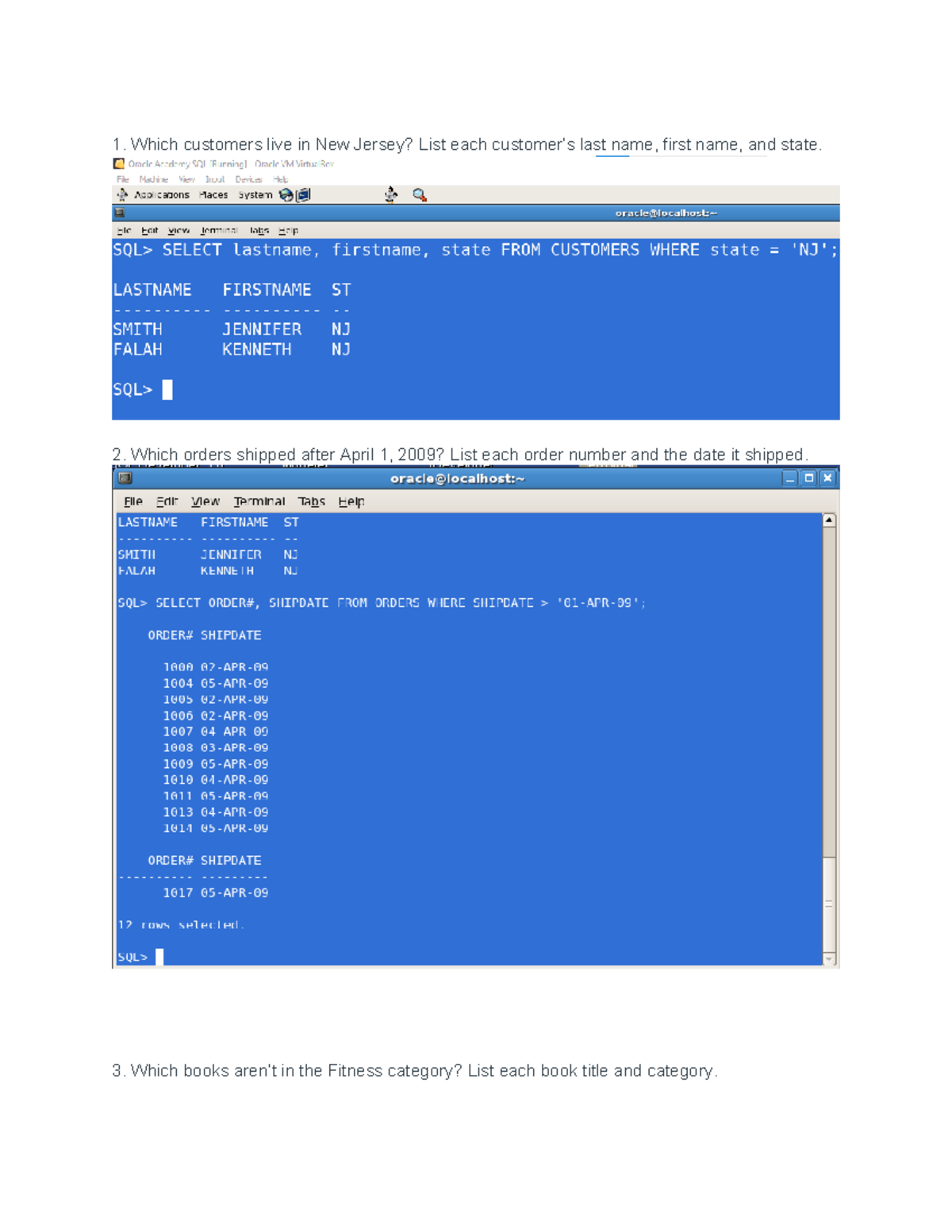 BSIT Rrasd - Oracle DB Management Queries & Exercises - Studocu