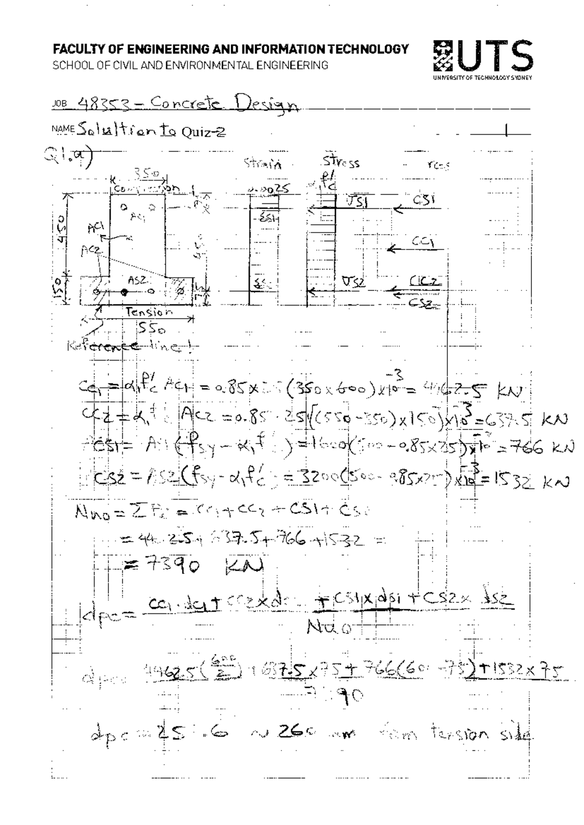 48353-CD-A23-A Solution to Quiz-2 - 048353 - FACULTY OF ENGINEERING AND INFORMATION TECHNOLOGY ...