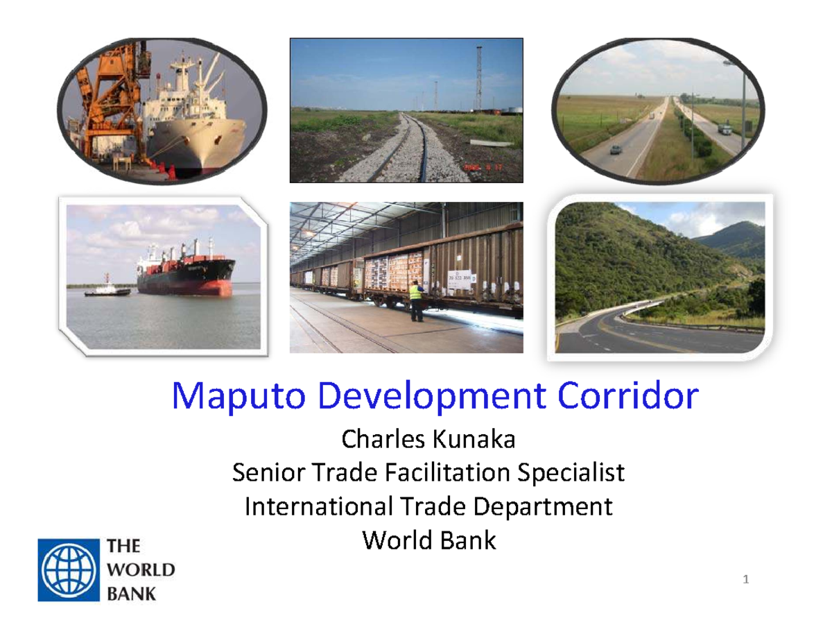 Maputo Development Corridor: Infrastructure and Economic Growth ...