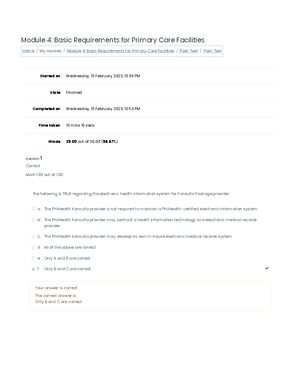 Module-1-Post-Test - UHC MODULE - Module 1: Framework and Mandates of ...