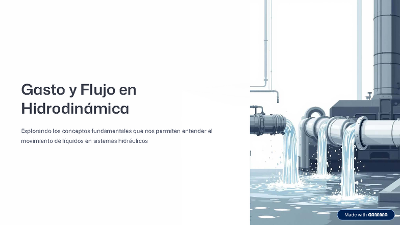 Gasto y Flujo en Hidrodinámica: Conceptos Fundamentales - Studocu