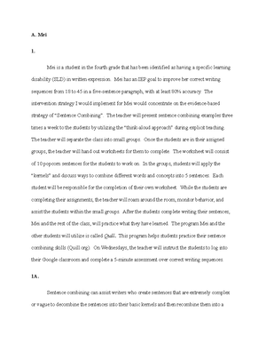 D006 task 2 - Passed - Special Education Learning Segment Overview ...