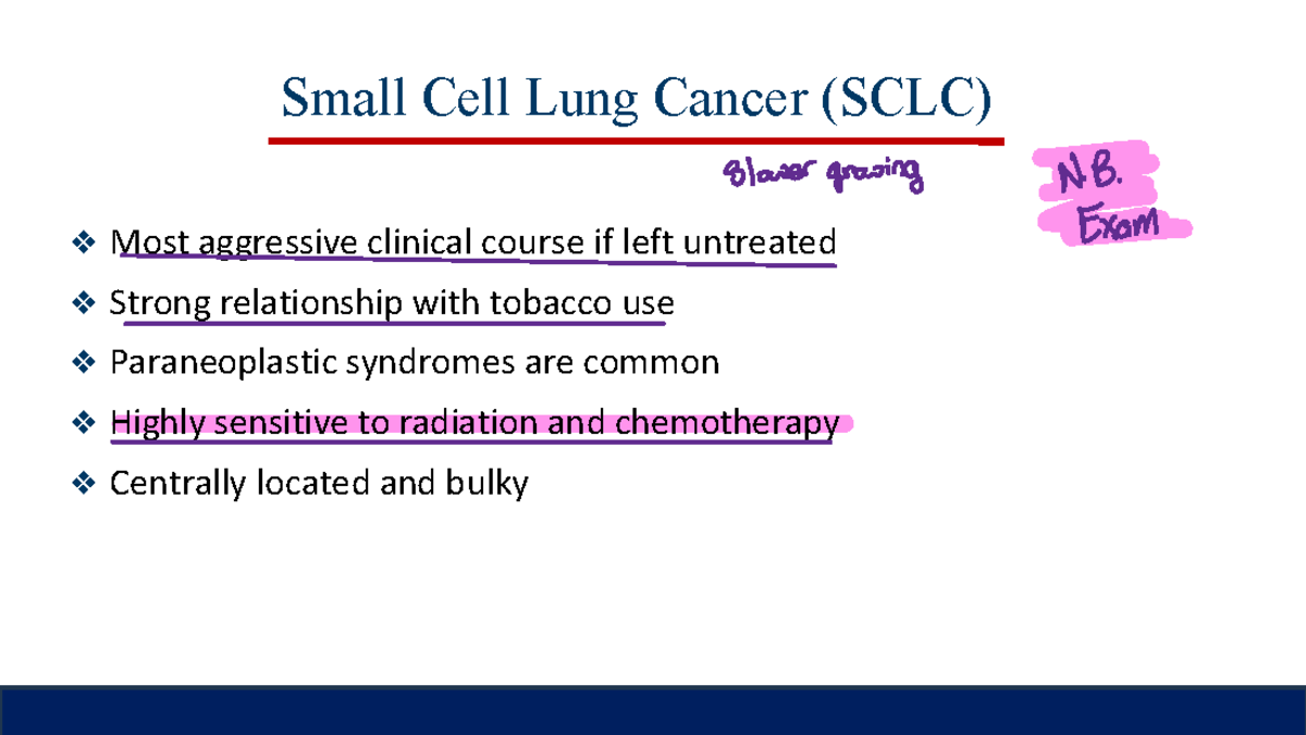 Small Cell Lung Cancer (SCLC) Overview and Clinical Considerations ...