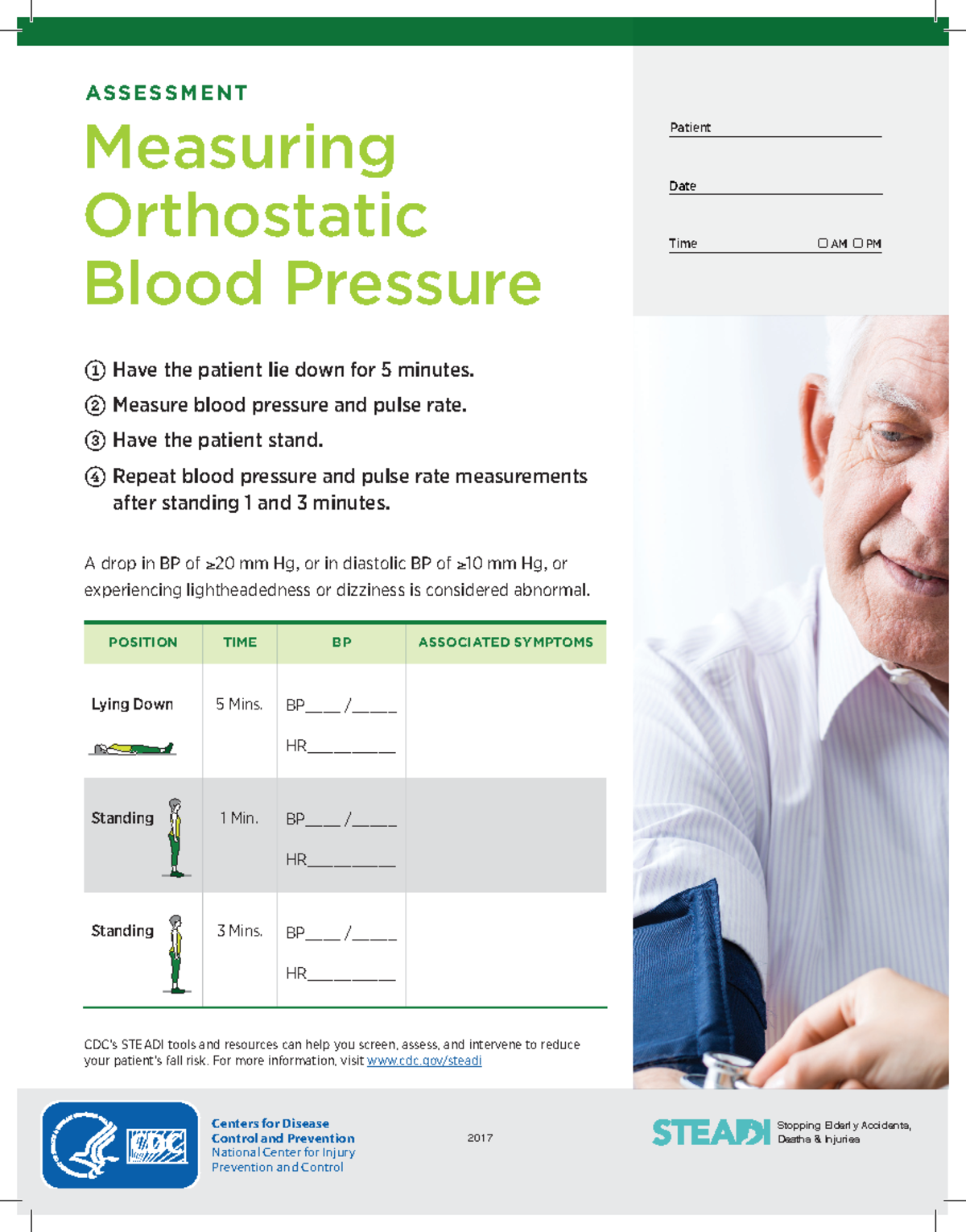 Orthostatic Vitals Handout: BP Measurement Guidelines and Assessment ...