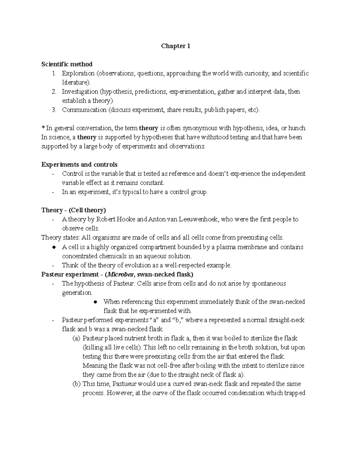 BIOL - Summary Study Guide: Chapter 1 - Scientific Method & DNA - Studocu