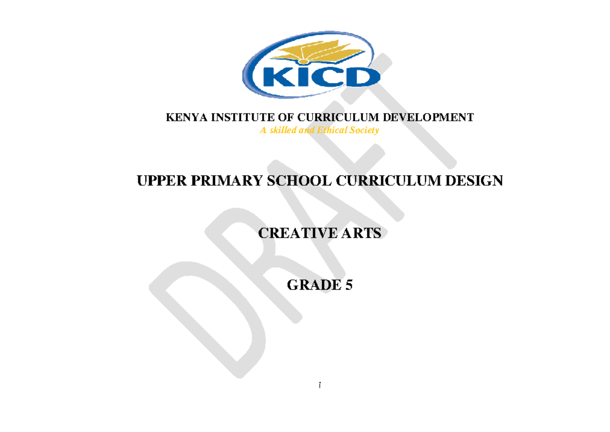 Grade 5 - Creative Arts Curriculum Design and Learning Outcomes - Studocu