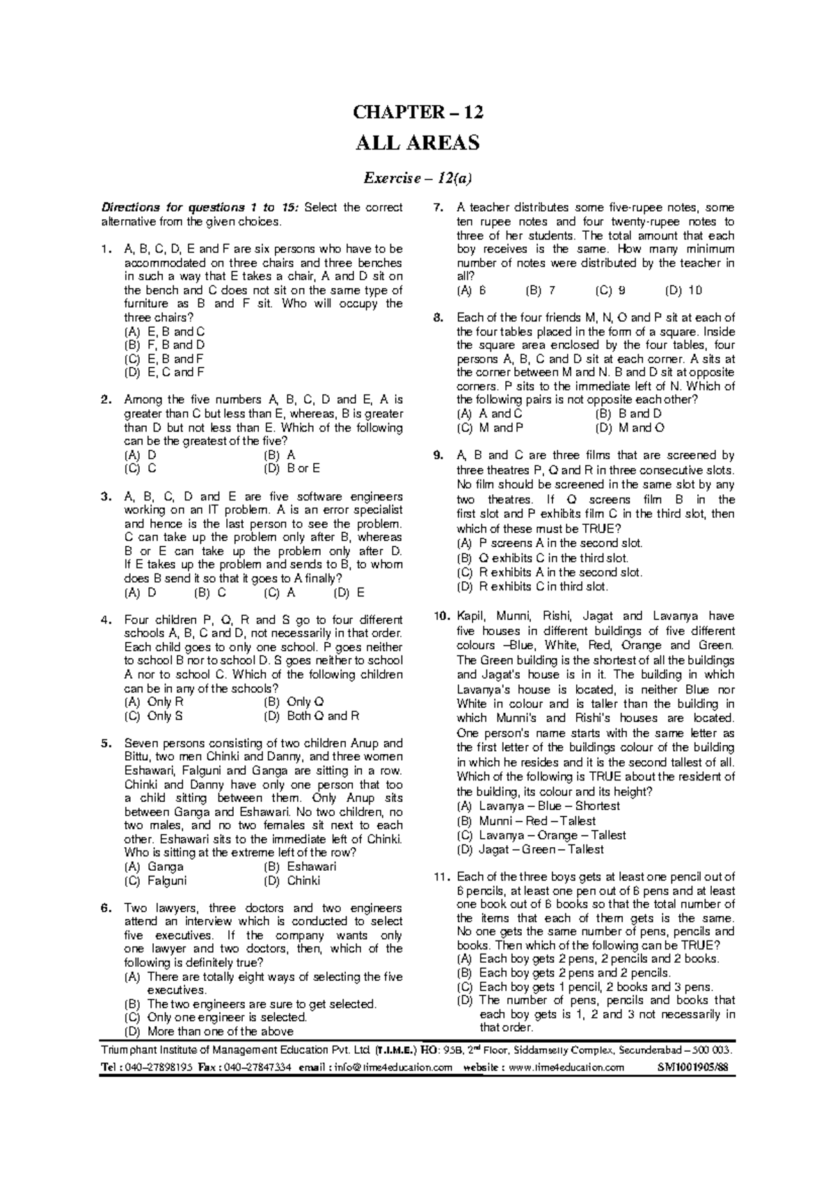 Chapter 12 Exercise 12 A Solutions And Directions Studocu