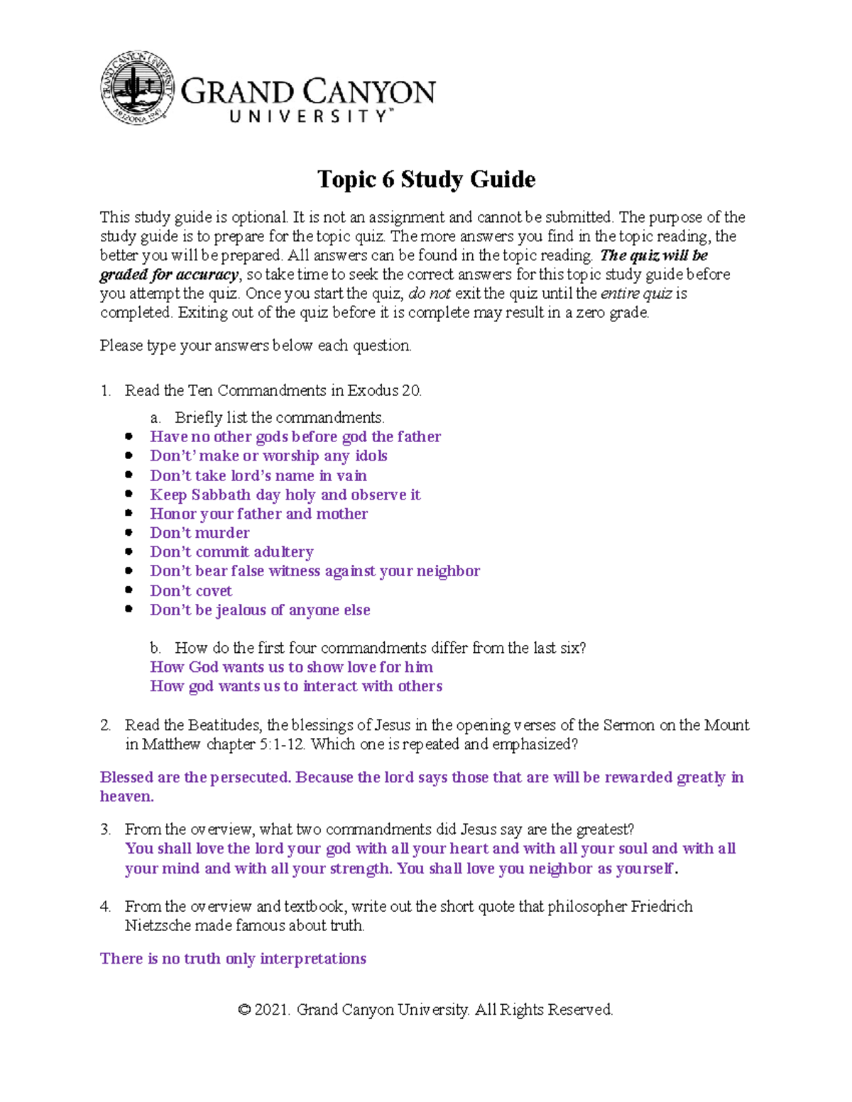 CWV-101 Topic 6 Study Guide: Key Concepts and Quiz Preparation Guide ...