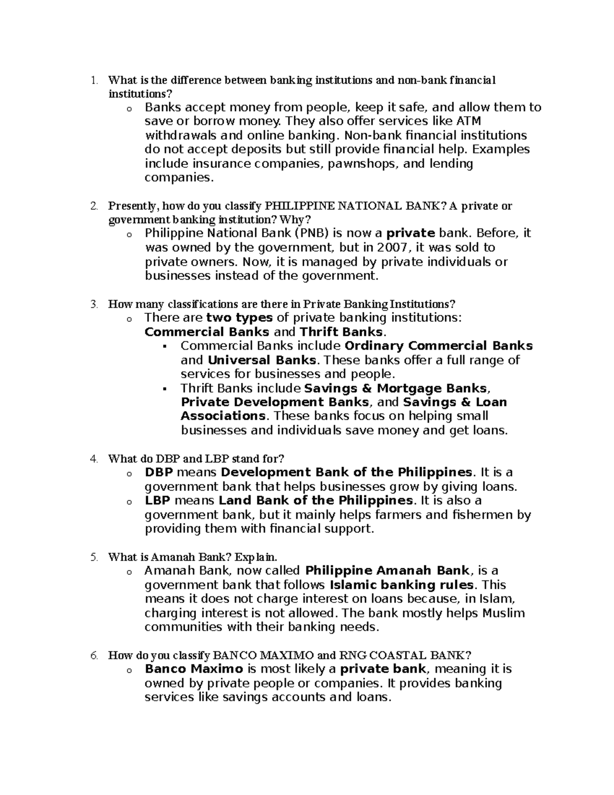 Banking (FIN-101) - Comprehensive Notes on Financial Institutions - Studocu