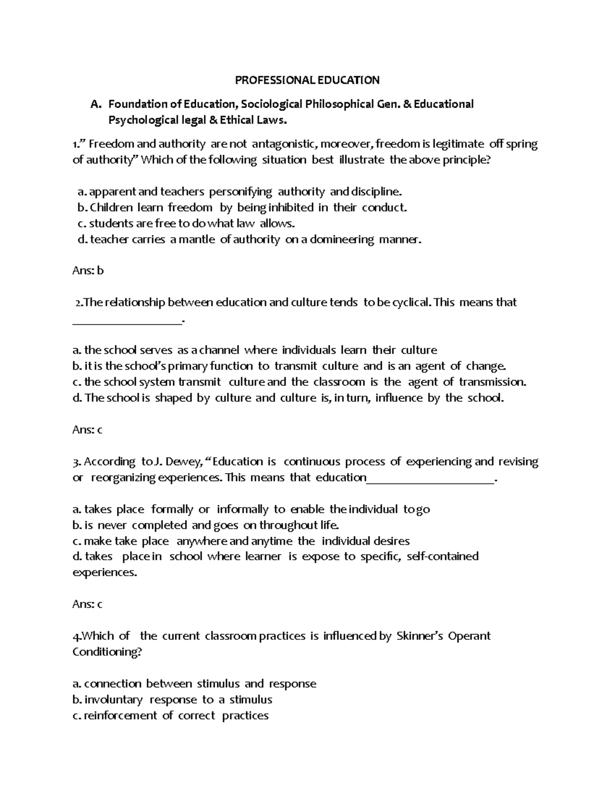 Professional Education Insights: Foundations, Theories & Principles ...