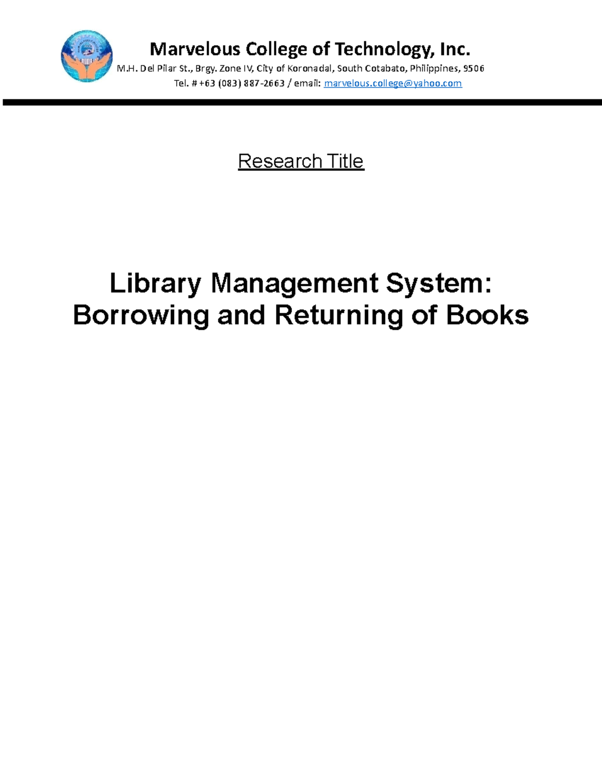 Library Management System: Borrowing and Returning Books - Studocu