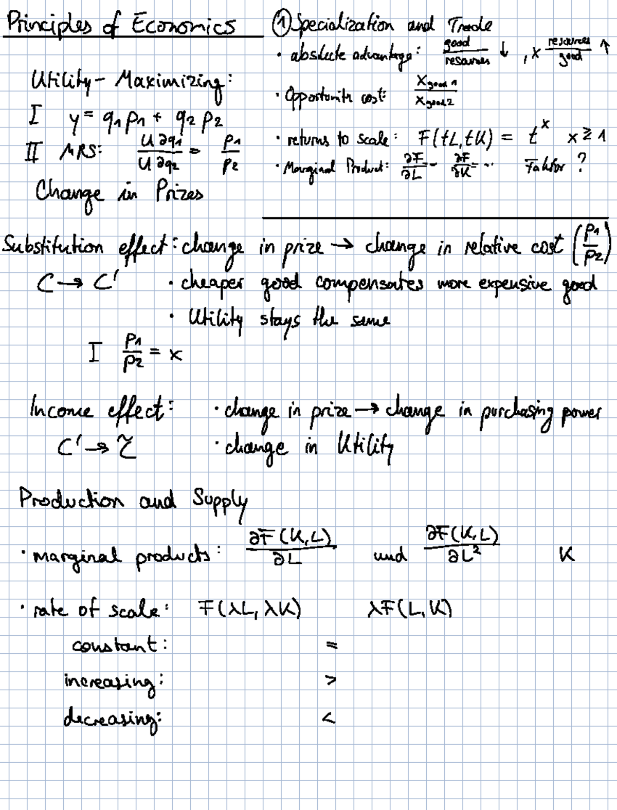 Principles of Economics: Utility Maximization and Market Equilibrium ...