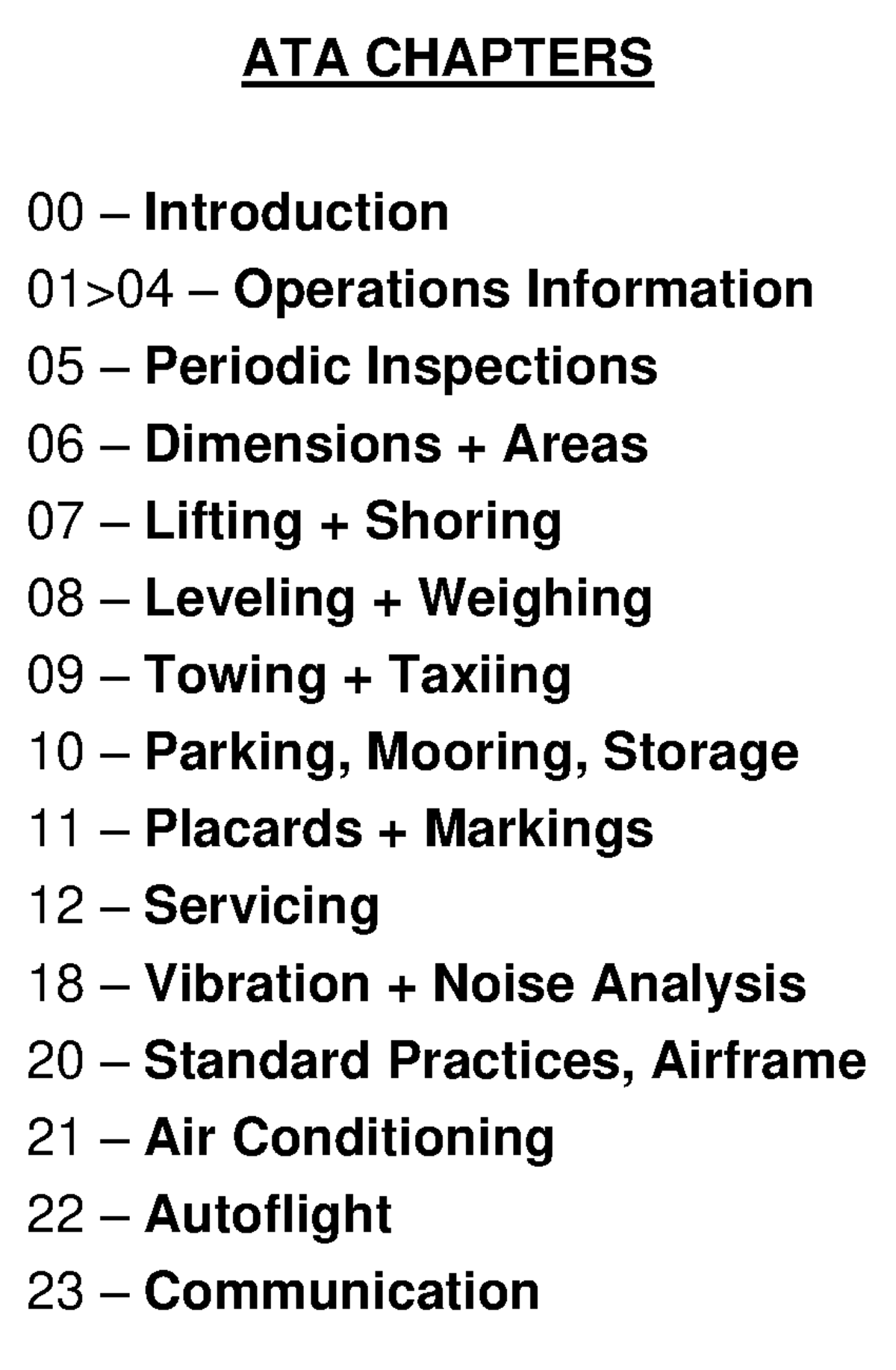 ATA Chapters Overview and Key Topics Guide - Studocu