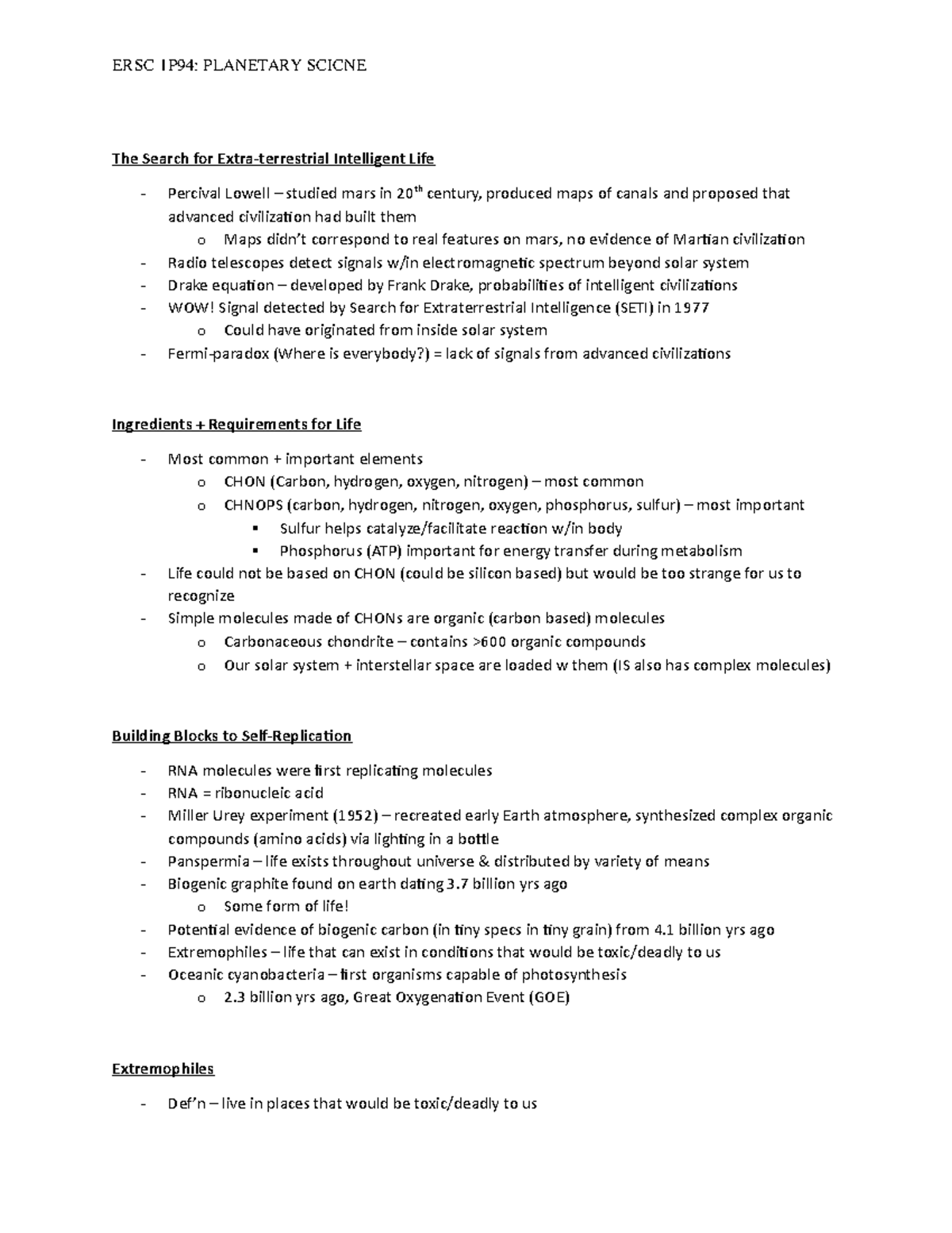 Module 5 Search FOR LIFE - The Search for Extra-terrestrial Intelligent ...