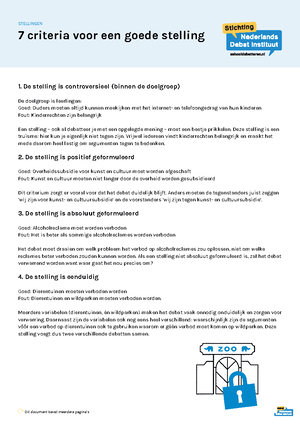 10 criteria voor een goede stelling Overtuigen in een debat - Blog Home ...