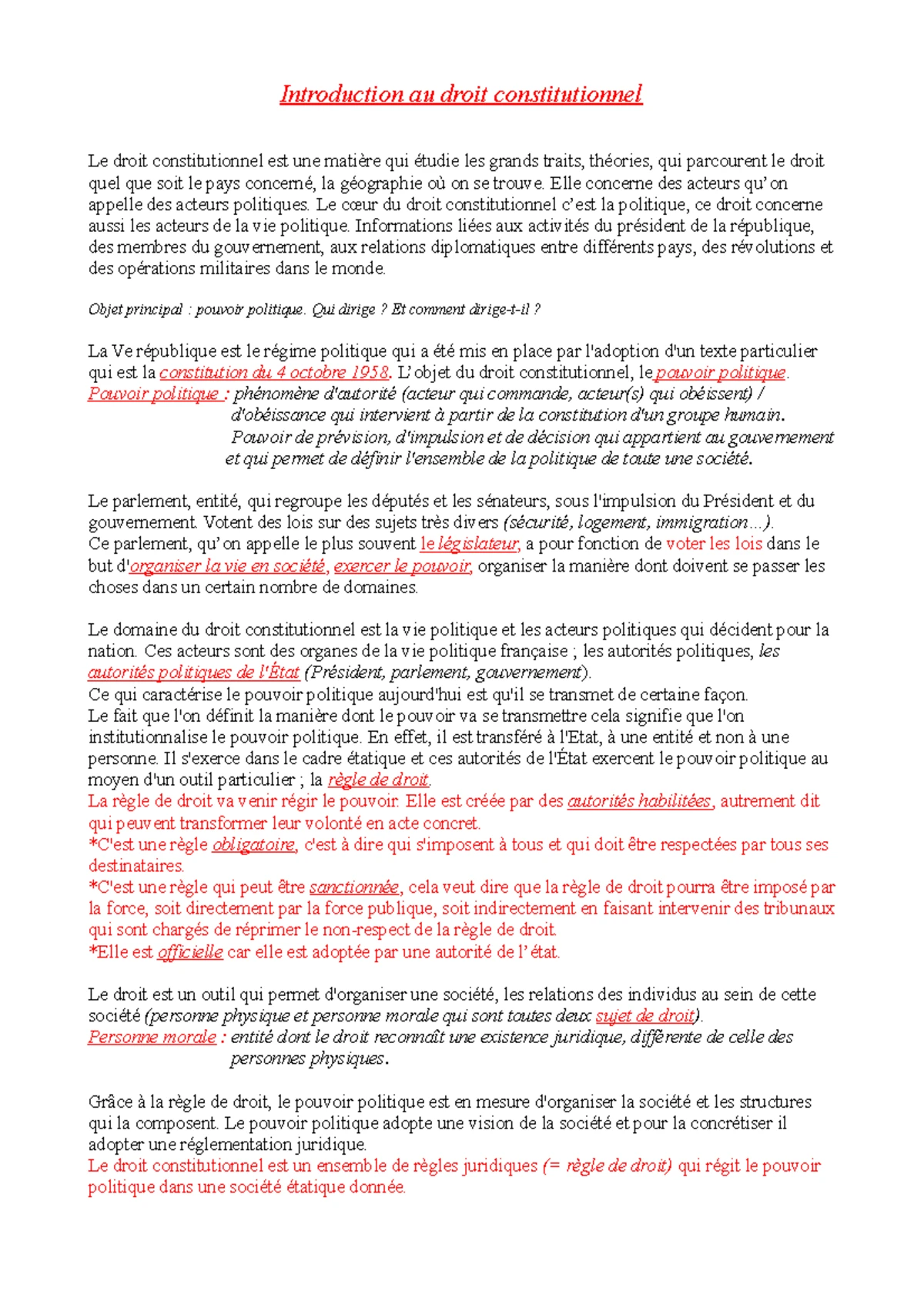 TD 7 S2 - TD en droit constitutionnel - Année universitaire 2024-2025, Semestre 2 Licence 1e ...