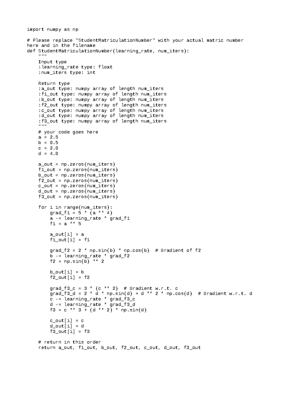 A3 - Standard Answer for Assignment A3 in Python Programming - Studocu