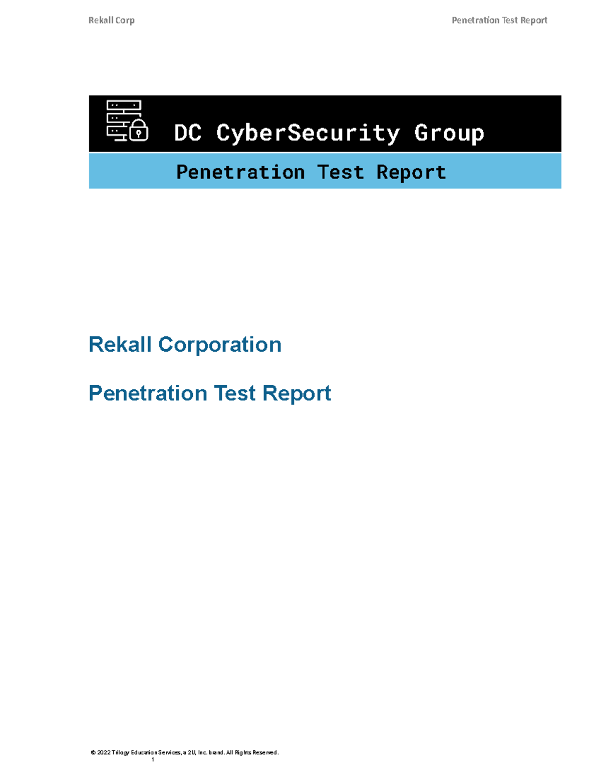 Rekall Penetration Test Report - CTF Project 2 Findings Summary - Studocu