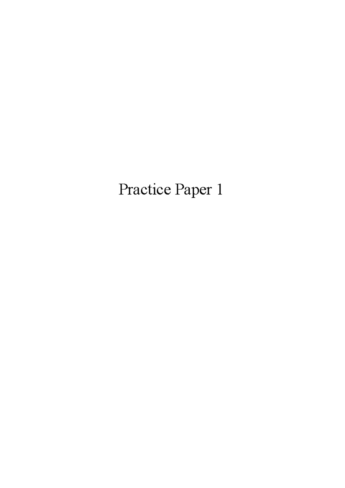 Practice Paper 1: Key Formulas and Concepts for Cambridge Assessment ...