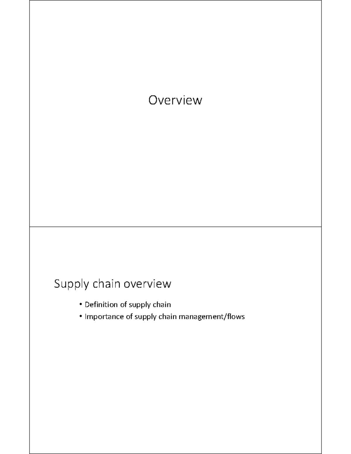 Supply Chain Management Overview: Key Concepts & Strategies - Studocu