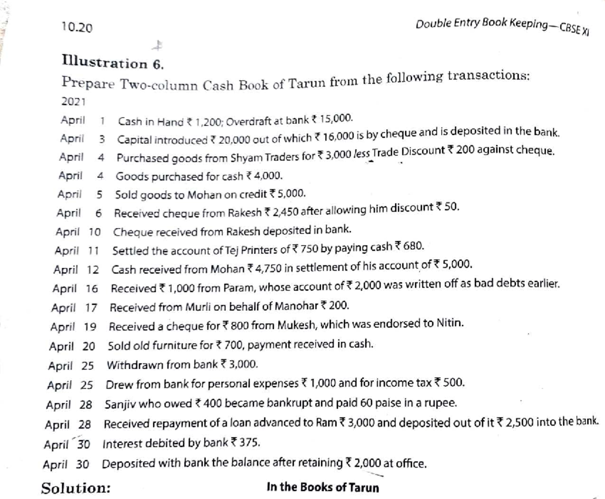 Cash Book Assignment for Accounting (ACCT 101) - Studocu
