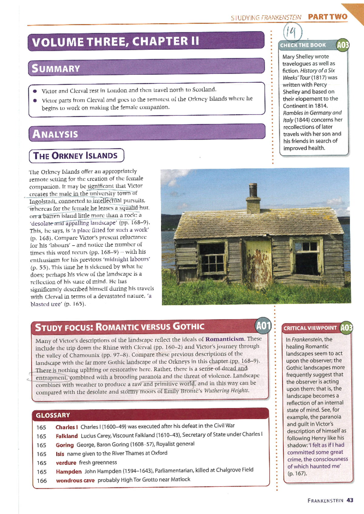 Frankenstein (ENG 101) Study Notes: Volume III, Chapters II-V Analysis ...