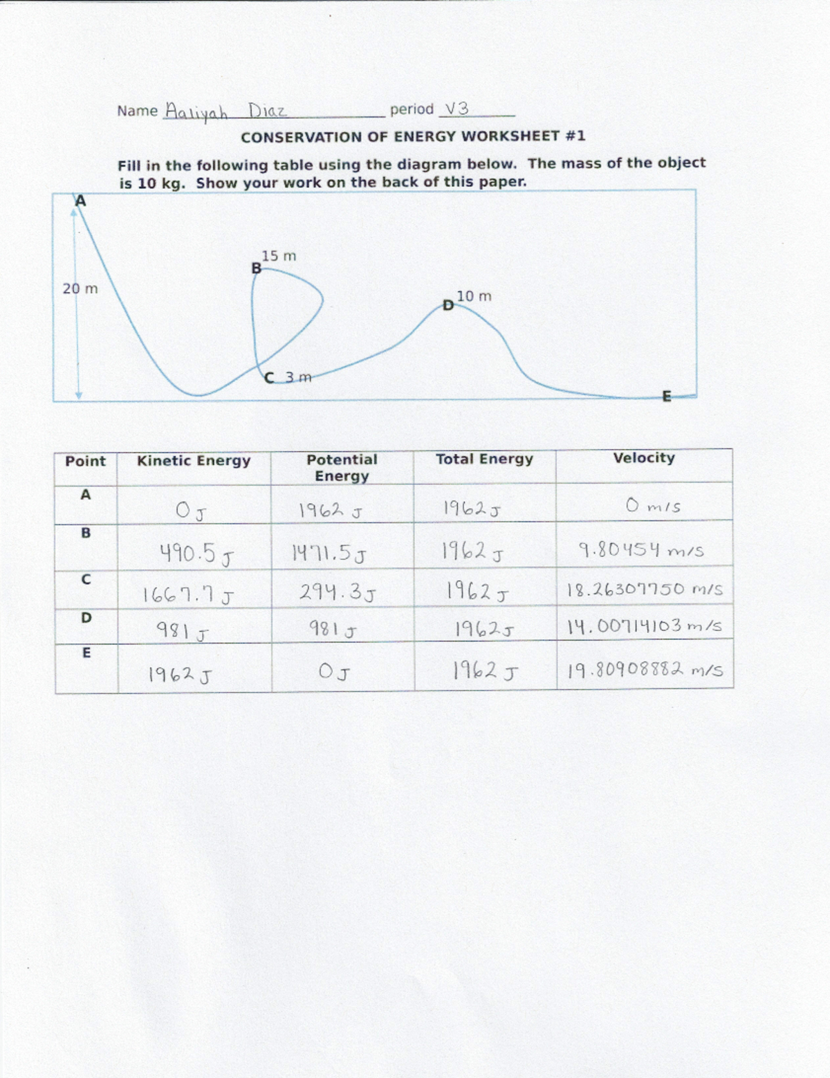 Conceptual Physics Conservation Of Energy Worksheet 50+ Energy