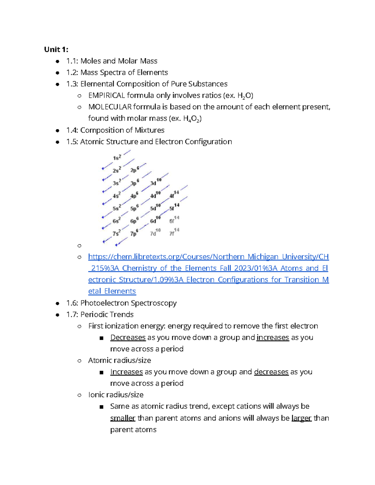 AP Chemistry study guide: Units 1-4 overview and key concepts - Studocu