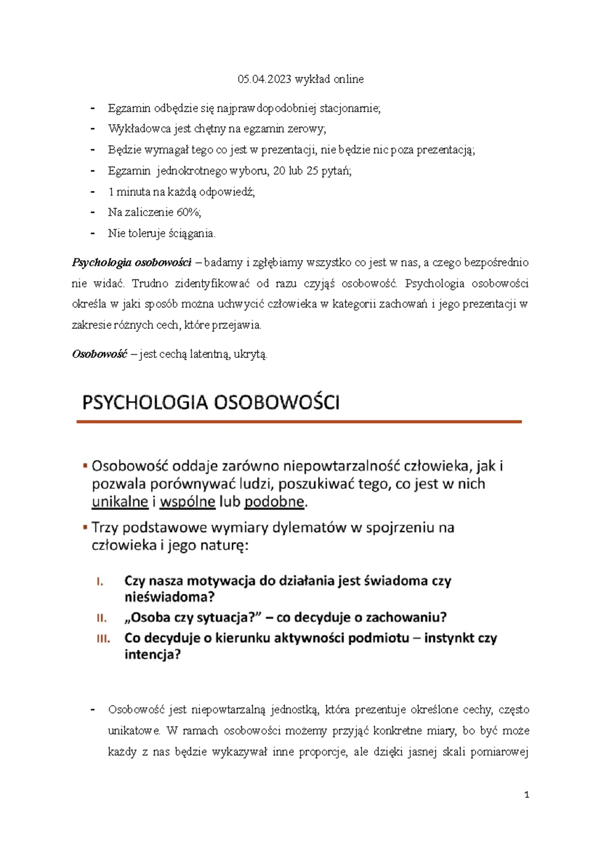 Eysenck streszczenie - Typologiczna teoria osobowości H. J. Eysencka Pojęcie osobowości (Gasiul ...