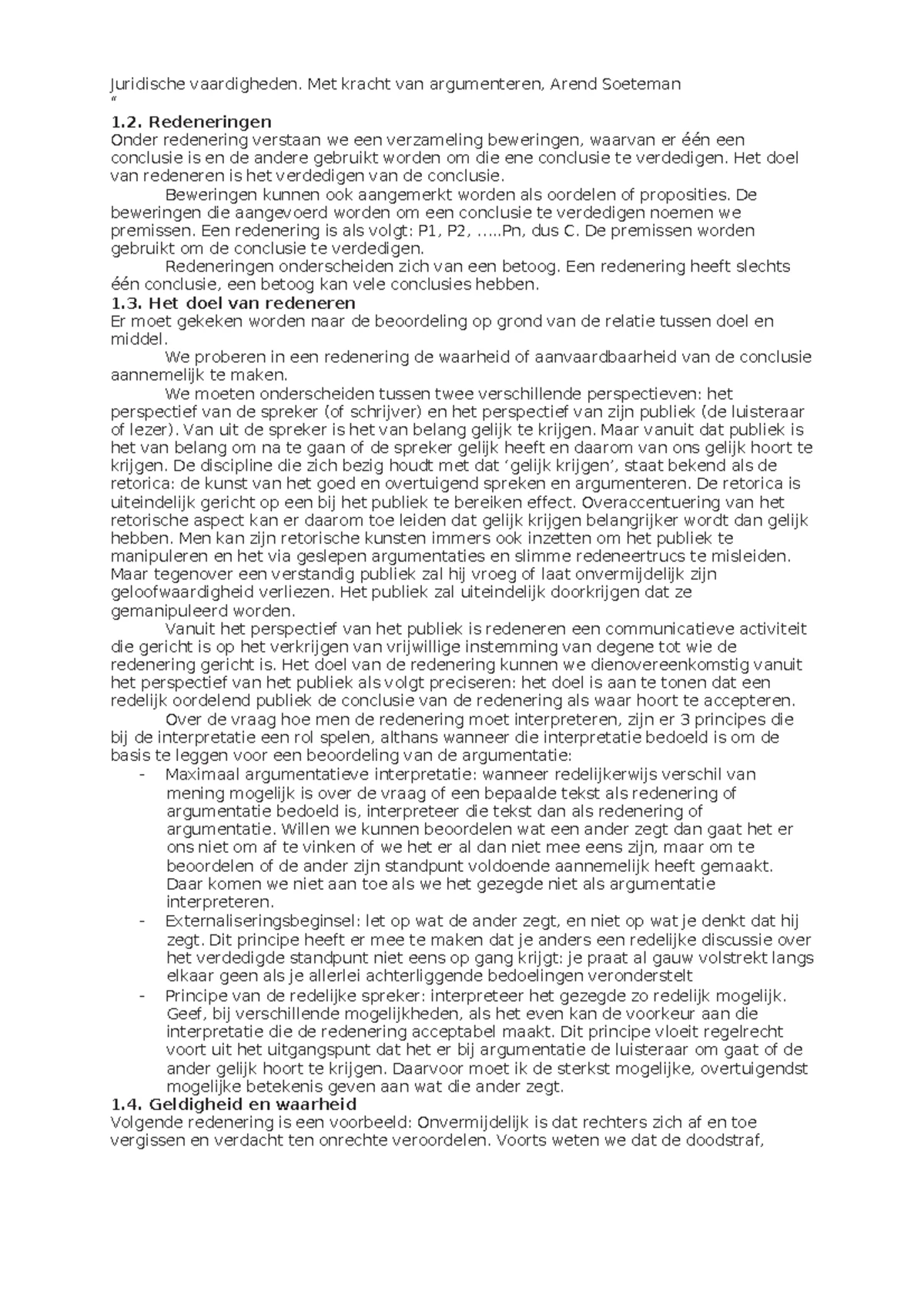 Overzichten van de argumentatiestructuren en redeneervormen ...