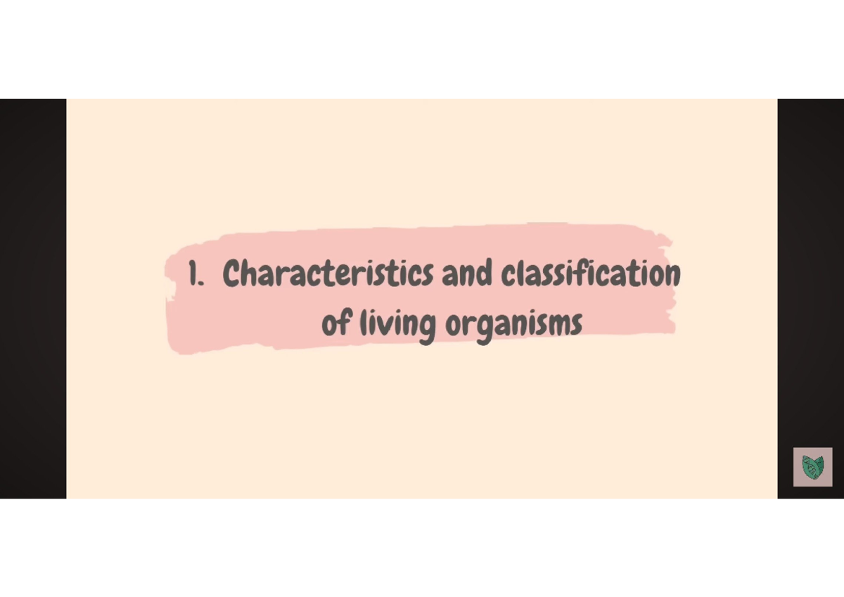 Bio 1 & 2: Characteristics & Classification of Living Organisms - Studocu