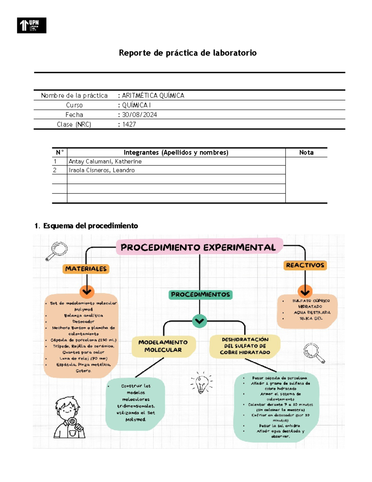 Formato Reporte de resultados laboratorio 2024 1 - Reporte de práctica de laboratorio Nombre de ...