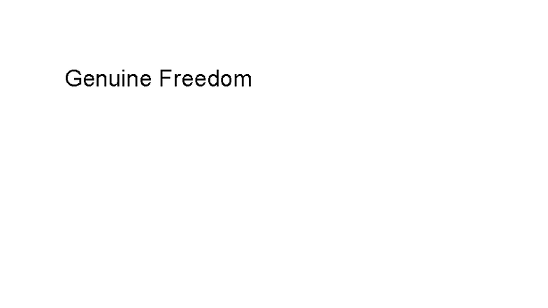 Theology Unit 4: Understanding Genuine Freedom and Human Dignity - Studocu