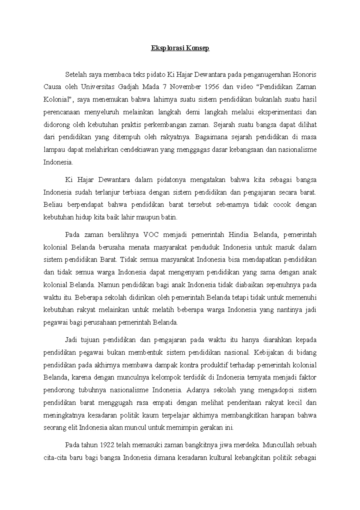 Eksplorasi Konsep Filosofi Pendidikan Indonesia: Pembelajaran dari Ki ...