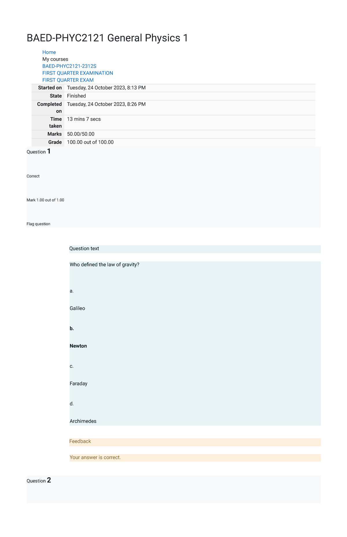 BAED-PHYC2121-First-Quarter-Exam-Review-Notes-Physics-1 - Studocu