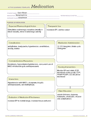 ATI system Disorder - Myocardial Infarction - ACTIVE LEARNING TEMPLATES ...