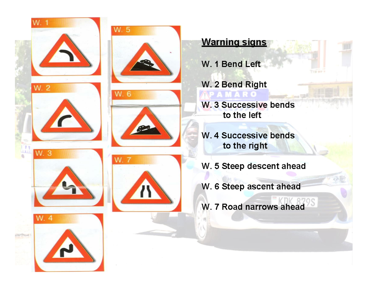 ROAD Signs in Kenya: A Comprehensive Guide - Studocu