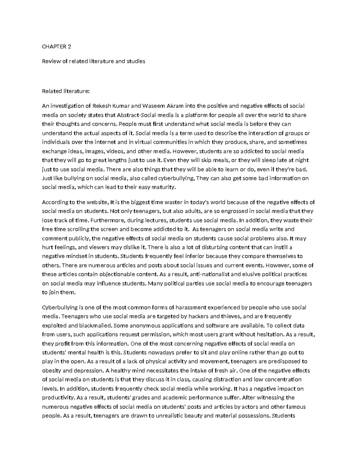 Chapter 2 WPS Office - CHAPTER 2 Review of related literature and ...