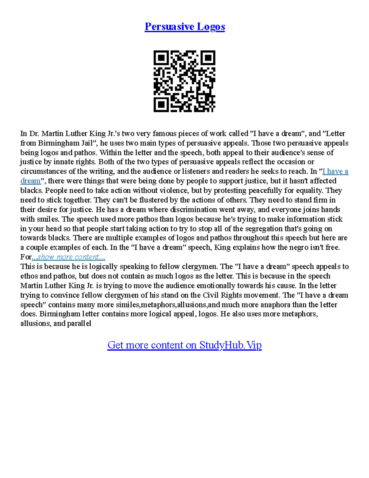 Persuasive Essay Using Ethos Pathos And Logos - Persuasive Logos In Dr ...