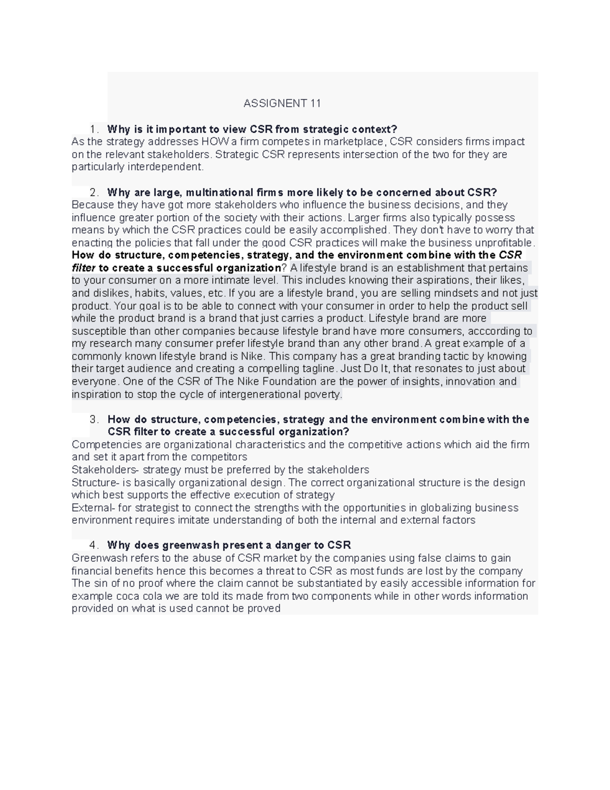 CSR as a strategic Filter( Good Governance and Social Responsibility ...